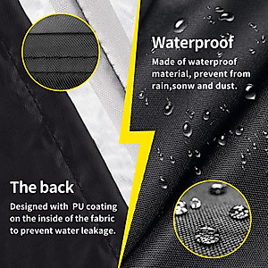 Patio Furniture Covers - 43.3x35.4x27.6 inch(LxWxH) 420D Waterproof Outdoor Furniture Cover, Windproof Coffee Table Cover with Adjustable Drawstring for Courtyard, Balcony and Terrace Furniture