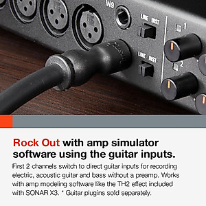 Tascam US-16x08 Rackmount USB Audio/MIDI Interface for Recording, Drum Recording, 8 XLR/8 1/4" Inputs, 8 Outputs, Control Software,Black