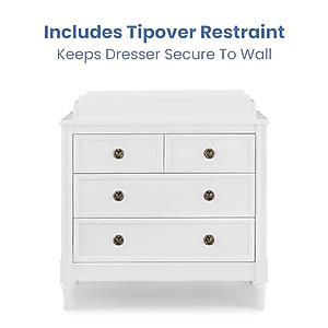 Delta Children B0CBQTYG76, Dresser w Interlocking, Bianca White