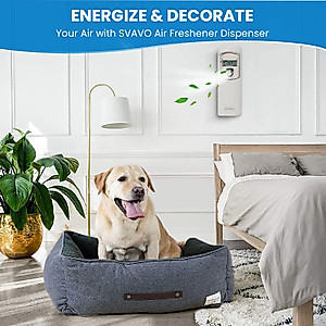 SVAVO Automatic LCD Fragrance Dispenser - Wall Mount/Free Standing ABS Auto Air Freshener Dispenser Programmable Aerosol Spray Perfume Dispenser for Bathroom, Hotel, Office, Commercial Place, Grey