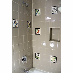 Loon Tile with Mountains - Wall Plaque - Trivet, WL-1