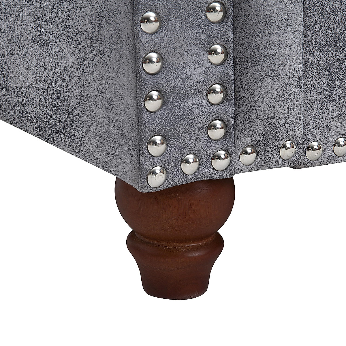 Modern Loveseat Couch Sofa,Classic Traditional Chesterfield Upholstered Accent 3 Seaters Large Sofá Love Seats Futon Couches Furniture with Nailhead Scrolled Arms&Pillows for Small Space/Living Room