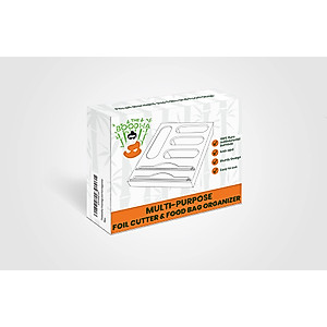 The Boodha Ziplock Bag Organizer with Wrap Dispenser – 6-in-1 Foil and Plastic Wrap Organizer with Cutter, Baggie Organizer for Sandwich, Snack, Gallon, Quart Bags – Bamboo Kitchen Drawer Organizer