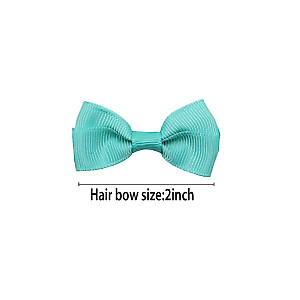 50PCS Tiny Baby Girls Hair Bows 2 Inch Grosgrain Ribbon Bows With Alligator Hair Clips Hair Barrettes Hair Accessories for Toddlers Kids Children Little Girls in Pairs