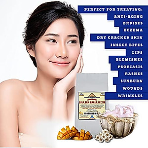 ANCIENT HEALTH REMEDIES Organic Unrefined Raw MANGO BUTTER JAR/BLOCKS Bulk, Light Mango Aroma, Non-Greasy Base for Beauty, Skin Moisturizing, DIY Base for Body Butter & Hand Creams (2 LB)