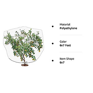 PURPLE STAR 1N 6x7 Feet Insect Bird Barrier Netting Mesh with Drawstring-Garden Bug Netting Plant Cover for Protect Plant Fruits Flower from Insect Bird Eating