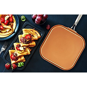 MasterPan Copper tone 11-inch Ceramic Non-stick Griddle pan