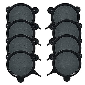 kathson 4.2-Inch Air Stone Disc Bubble Diffuser 8 PCS with Suction Cups Fish Tank Air Pump Round Dissolved Oxygen Airstone Decoration for Hydroponics Pond Aquarium Aquaponics