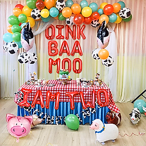 JeVenis oink baa moo i am two balloons moo moo i am two balloons farm 2nd birthday decoration barnyard 2nd birthday decoration holy cow i am two decoration