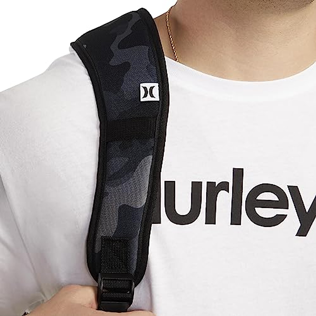 Hurley Mens Skateboard Backpack, Grey Camo, One Size