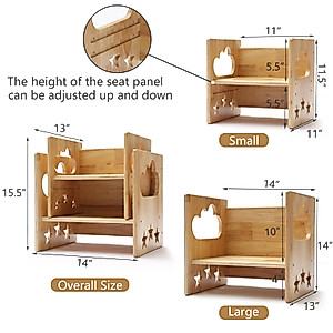 Nuoex Montessori Weaning Table and Chair Set for Read,Play, Wooded Toddler Table and Chairs for 1-5 Year Old, Kids Activity Table and Chair Step Stool Montessori Furniture Birthday Gift