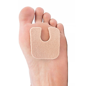 ZenToes Callus Pads for Bottom of Foot - Self-Stick Adhesive Felt, U-Shaped Design, All Day Pain Relief Cushions for Calluses and Corns, Reduce Pressure and Friction from Shoes Rubbing (48 Count)