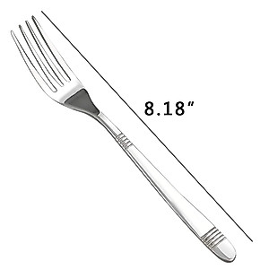 Bagele 12 Pieces Stainless Steel Dinner Forks, Silverware Forks Set