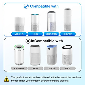 True HEPA KILO Filter Replacement for Afloia KILO, KILOPLUS, KILOPRO, MIRO,MIRO PRO and MORENTO MR-Kilo, Kalo Air Purifier, 360° 3-Stage Filtration,H13 True HEPA Filter, 2 Pack