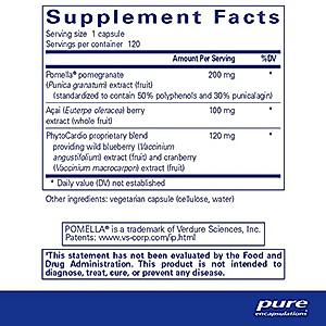 Pure Encapsulations Pomegranate Plus | Antioxidant Support for Vascular and Cellular Health* | 120 Capsules