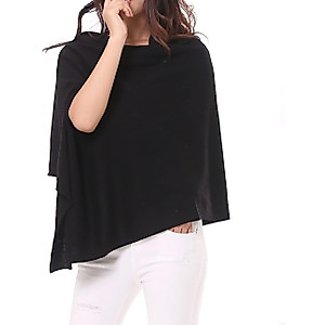 BRUCERIVER Women's Wool Blended Versatile Multi Style Long Knit Poncho Shawls