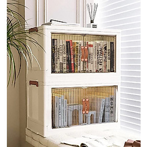 Altreeak 40 Qt Plastic Storage Bin Organizers 3 Layer | Foldable Storage Box | Storage Bins with Lids | Stackable Storage Bins