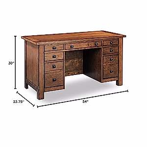 Tahoe Aged Maple Executive Pedestal Desk by Home Styles, 5412-18
