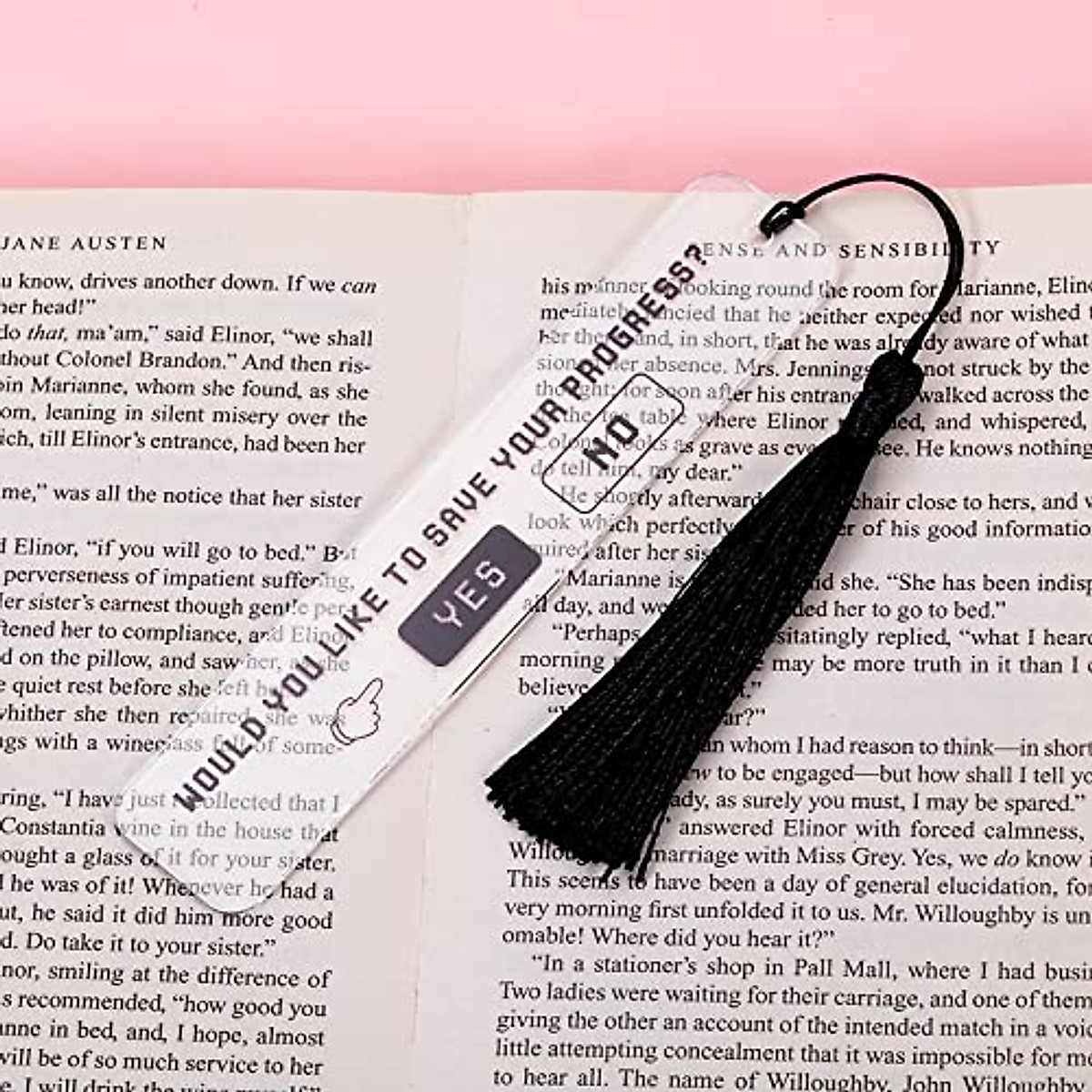 Anime Bookmark Acrylic Funny Bookmark for Final Fantasy Fans Teen Boys Girls Son Daughter Reading Gift for Booklover Christmas Birthday Gifts Would You Like to Save Your Progress Book Mark
