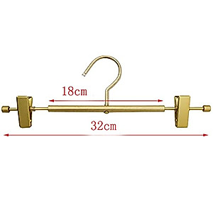 n/a 5pcs Trouser Hanger Clips Aluminum Alloy Anti Slip Pants Skirt Drying Rack Trousers Clips Wardrobe Storage Metal Clothes Hangers