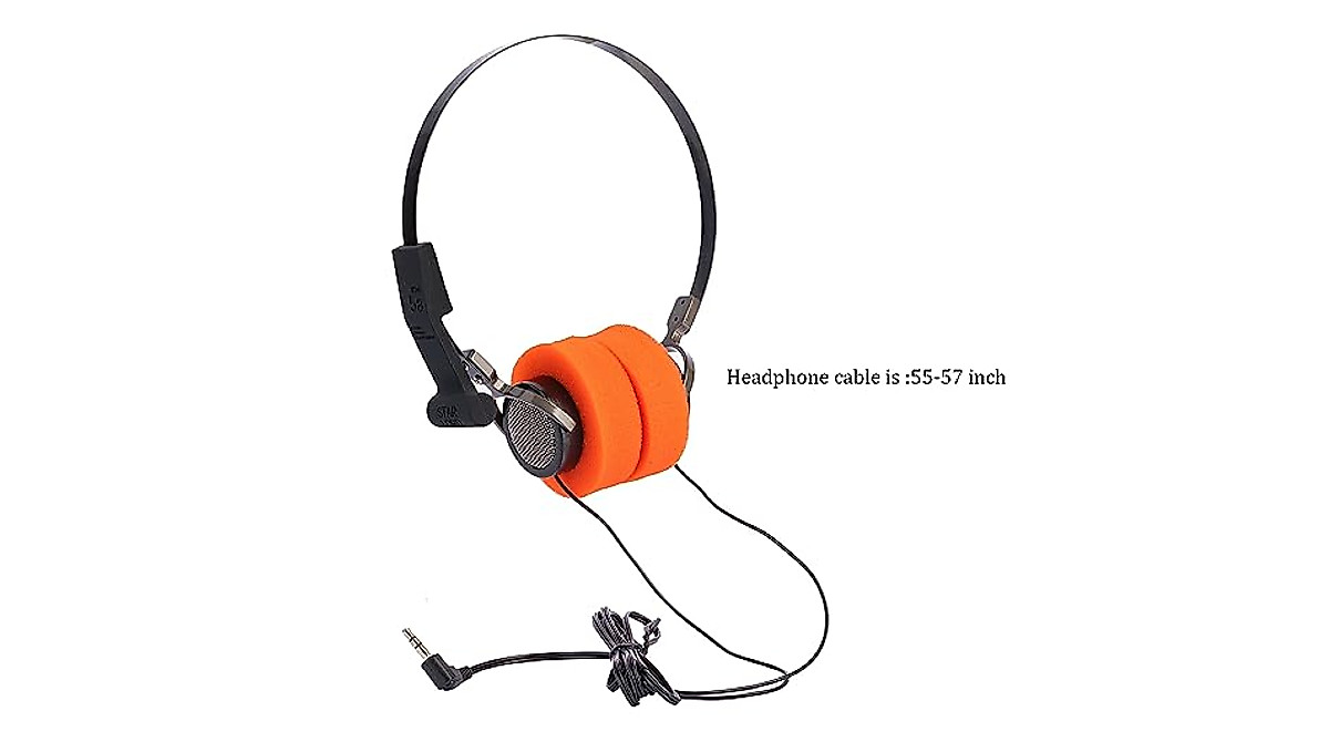 Xcoser Star Headphones - Handmade Orange Hi-Fi Stereo