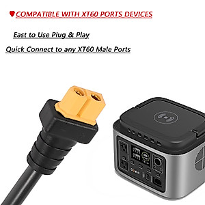 CERRXIAN 0.5m SAE to DC 7909 & XT60 Extension Cable,14 AWG SAE to XT60 Female + DC 8mm Solar Panel Connector Conversion Cable for Battery RV Portable Power Station Solar Generator