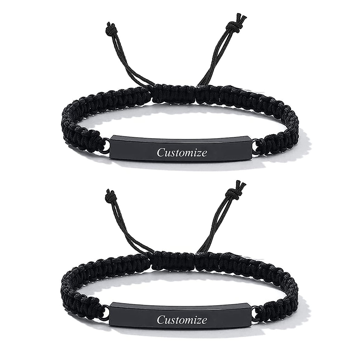 zeqingjw 2 Pack Cremation Memorial Urn Bracelet Adjustable Urn Bracelet for Ashes for Women Men Braided Bracelets Memorial Bracelets for Human Pet Ashes (Customize)