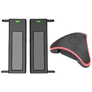 HTZSAFE Solar Wireless Driveway Alarm System- 1/4 Mile Long Transmission Range- 190 Feet Wide Sensor Range- No Wiring No Need Replace Battery- Outdoor Weatherproof DIY Security Perimeter Alert System