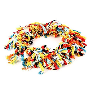 Mipcase Parrot Swings, Bird Parrot Toys, Hanging Ring Birdcage Swings, Cotton Rope Parrot Chewing Toys Pet Bird Hammock Swing for Budgie Cockatiels, Parakeets, Parrots, Small Birds