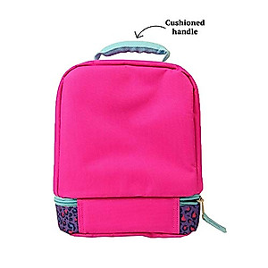 RALME Nickelodeon JoJo Siwa Lunch Box Kit with Insulated Dual Compartment for Girls