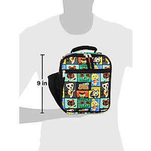 Nintendo Animal Crossing Kids Soft Insulated School Lunch Box (One Size, Black)