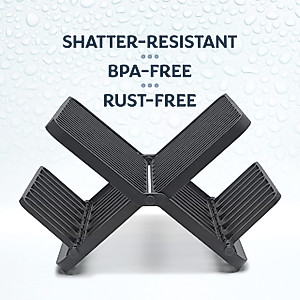 Rubbermaid Collapsible Dish Drying Rack, Dish Drainer, Raven Grey