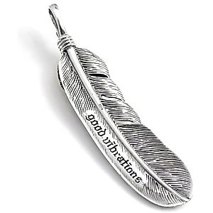 COSUMOSU Sterling Silver Kokopelli Feather Native American Indian Pendant