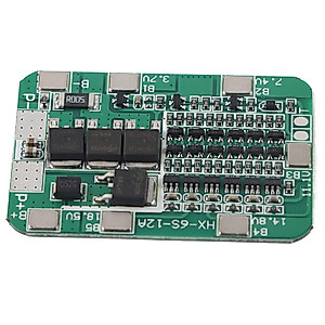BMS 6S 15A 22V 24V Protection Board Lithium Battery Charger PCB Protection Board Overcharge/Overdischarge/Overcurrent/Short Circuit Protect for Li-ion Cell