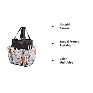 Andmey Cleaning Supplies Caddy Large Shower Caddy Bag with Handle, Quick Dry Mesh Organizer Tote with 7 Compartments for Bathroom, College, Dorm, Gym, Camping - Blue