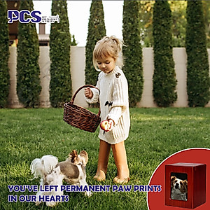PCS Pet Urns for Dogs Ashes, Dog Photo Urn, Urns for Dog Ashes, Pet Cremation Box Red-Small