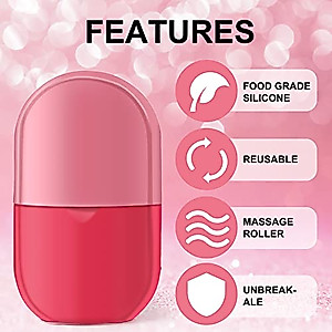Ice Face Roller, Facial Ice Roller Mold for Face & Eye Puffiness Relief, Reduce Wrinkles & Brighten Your Skin & Shrink Pore, Reusable Facial Treatment Beauty Tool, Women's Gift