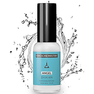 VIROCHEMISTRY Pheromones to Attract Men for Women (Angel) - Elegant, Ultra Strength Organic Fragrance Body Perfume (1 Fl. Oz)(Human Grade Pheromones to Attract Men)