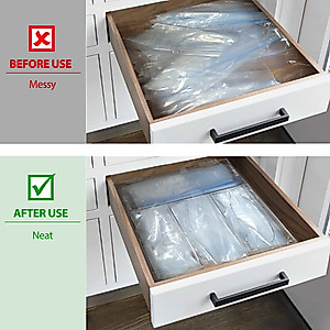 Plastic Bag Holder for Kitchen Organization – Storage Bags Acrylic Organizers Quart, Gallon, Snack, Sandwich Clear Wall Organizer Food Easy Refill System(clear), ‎11.8 x 11.8 3.03 inches