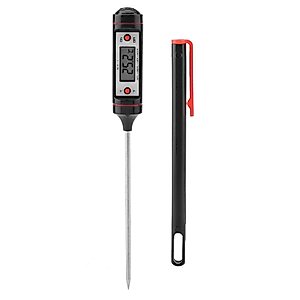 Digital Meat Thermometer, Akozon WT-1 Instant Read Digital Thermometer Probe Electronic Kitchen BBQ Food Meat Temperature Gauge Tester for Grilling BBQ Smoker Chefs