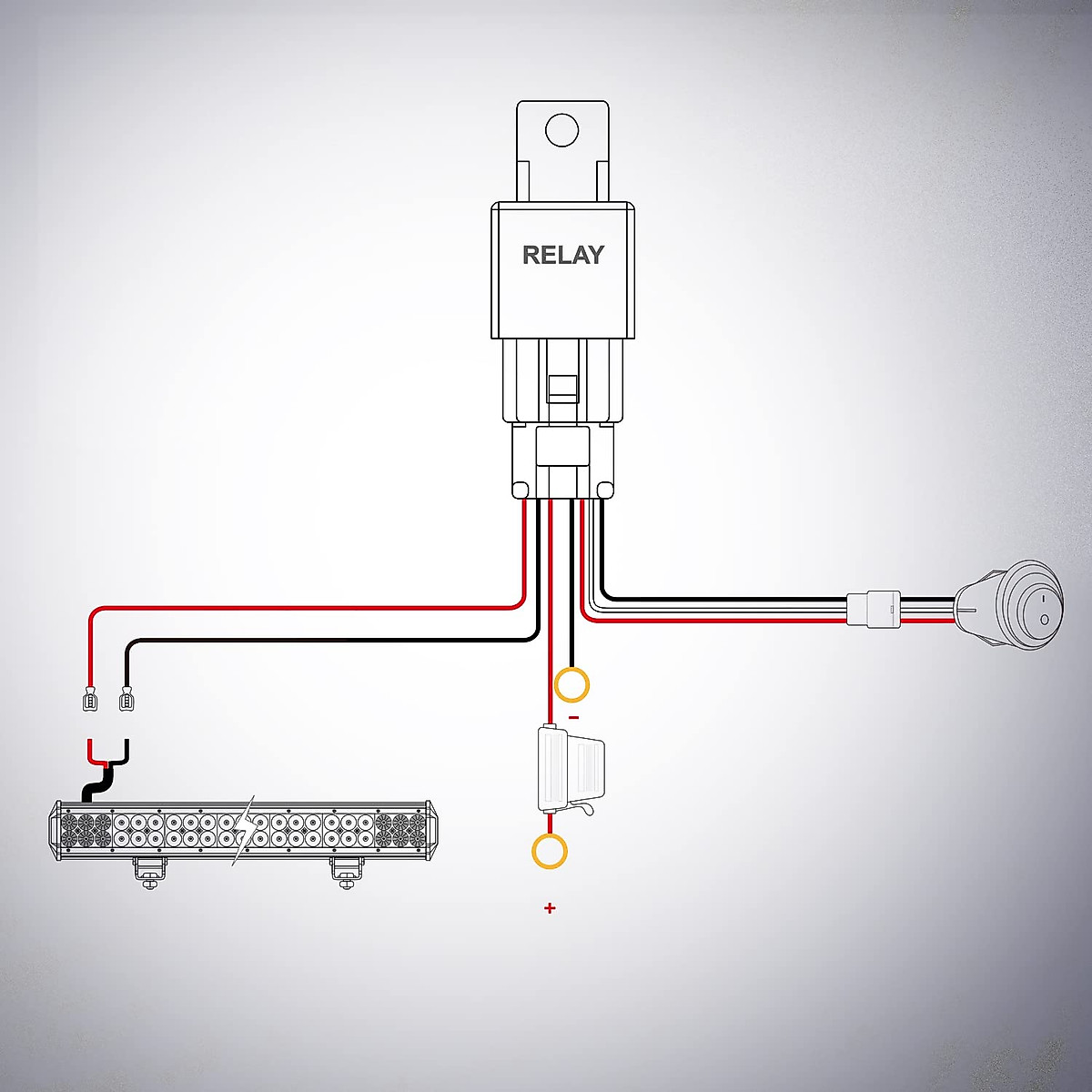 Nilight LED Light Bar 20Inch 288W Flood Spot Combo 28800LM Off Road Driving Lighting with Wiring Harness for Trucks Tractor Trailer Pickup Golf Cart SUV ATV UTV 4x4 Van Camper