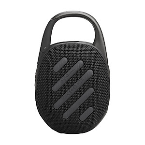 JBL Clip 5 - Ultra-PortaJBL Clip 5 - Ultra-Portable, Waterproof & Dustproof Bluetooth Speaker, Big Pro Sound with Punchy bass, Integrated Carabiner, Up to 12 Hours of Play, (Black) (Renewed)