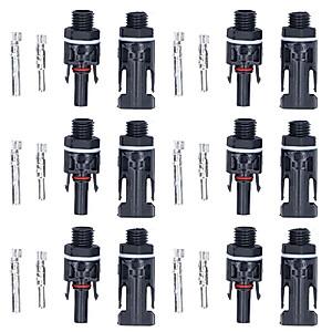 6 Set Solar Connectors Solar End Panel Connector Brass PPO Waterproof Solar Connectors Solar And Wind Power Parts And Accessories