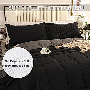 SOULOOOE Oversized California King Plus Comforter 120x120, Winter Warm Extra Large King Size Quilts 3 Pieces Lightweight Reversible Down Alternative Comforter for All Season with 8 Corner Tabs