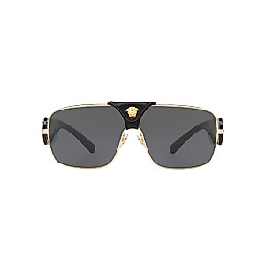 Versace Man Sunglasses Gold Frame, Dark Grey Lenses, 0MM