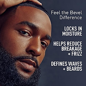 Bevel Beard Balm & Hair Pomade for Waves with Coconut Oil and Shea Butter, Locks in Moisture to Help Reduce Frizz and Breakage, Beard Care for Men, 3.4 Oz