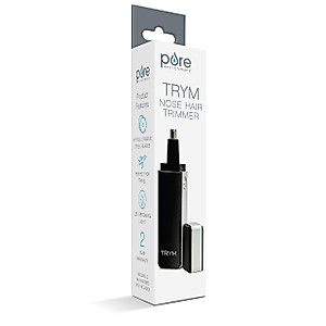Pure Enrichment TRYM Nose Hair Trimmer with LED Grooming Light for Precision Trimming - Sleek and Premium Design Ideal for Trimming Your Nose, Ears, and Eyebrows