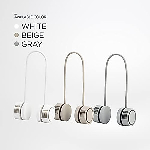 Bladeless Neckband Rechargeable Portable Fan - Rolling Grey