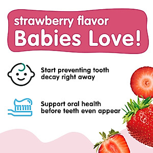 Kids Bubble Toothpaste, Toddler Toothpaste with Low Fluoride, Foaming Toothpaste and Mouthwash for Dental Care 60ml (Strawberry)