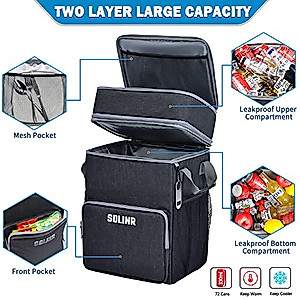 SDLINR 72-Can Large Rolling Cooler, Leakproof Insulated Soft Cooler Bag with Wheels and Handle Collapsible for Beach Camping Patio Travel Outdoor